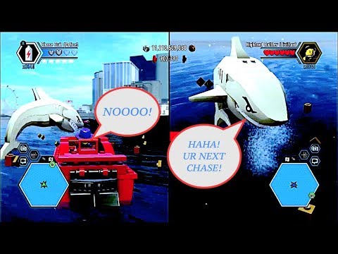 SHARK ATTACK AND BOAT TROLLING Lego City Undercover - YouTube