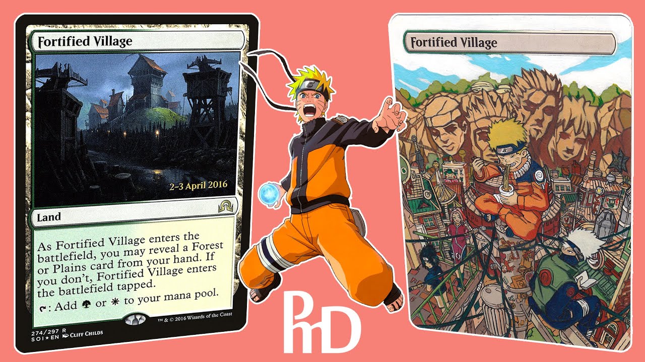 Time-lapse painting. Magic the Gathering's Fortified Village altered ...