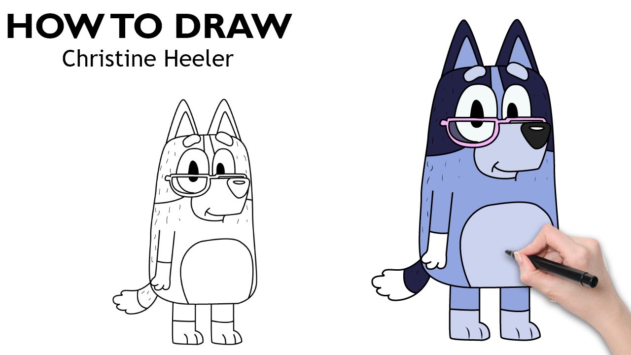 How to Draw Christine Heeler from Bluey Step by Step - YouTube