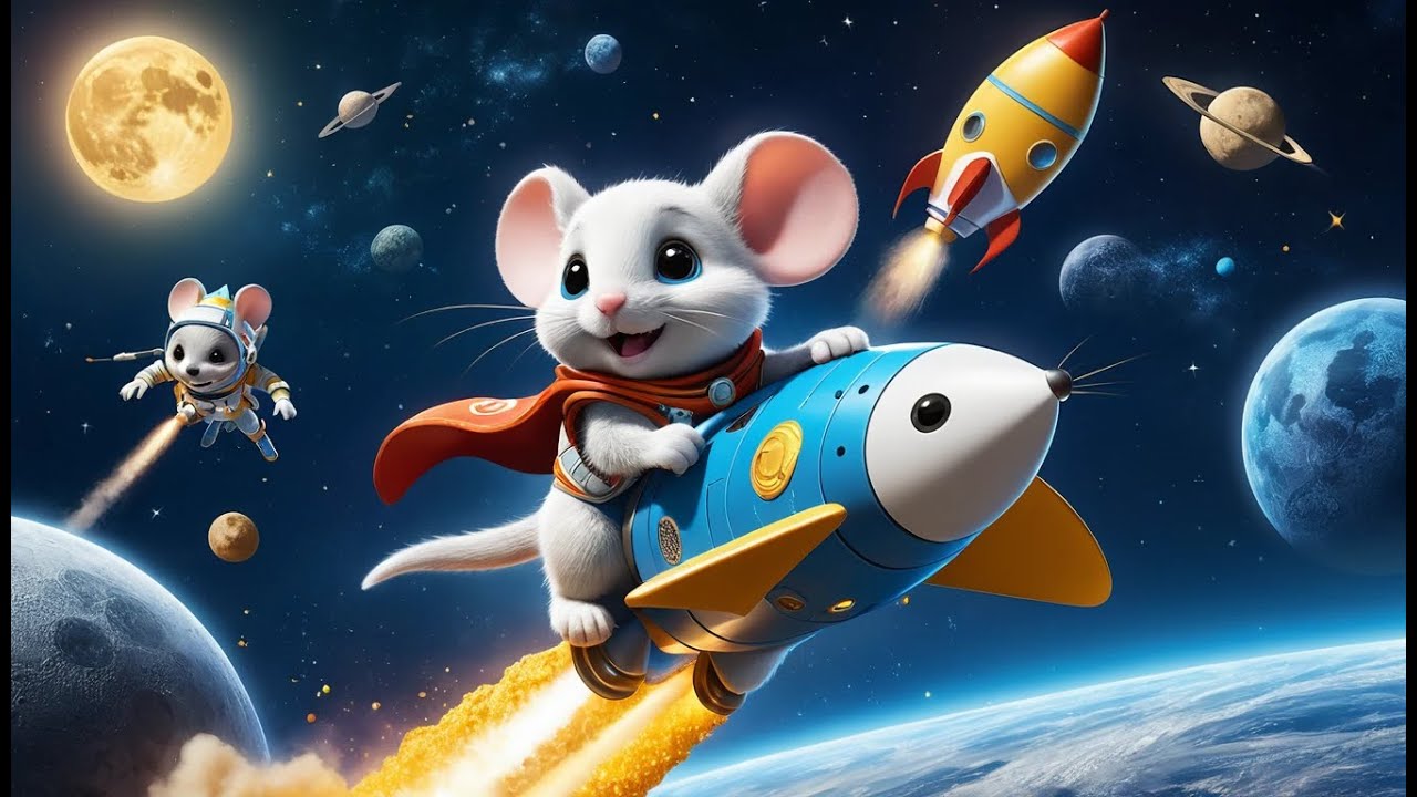 The Moon Mouse and His Cheese Rocket – A Whimsical Space Adventure ...