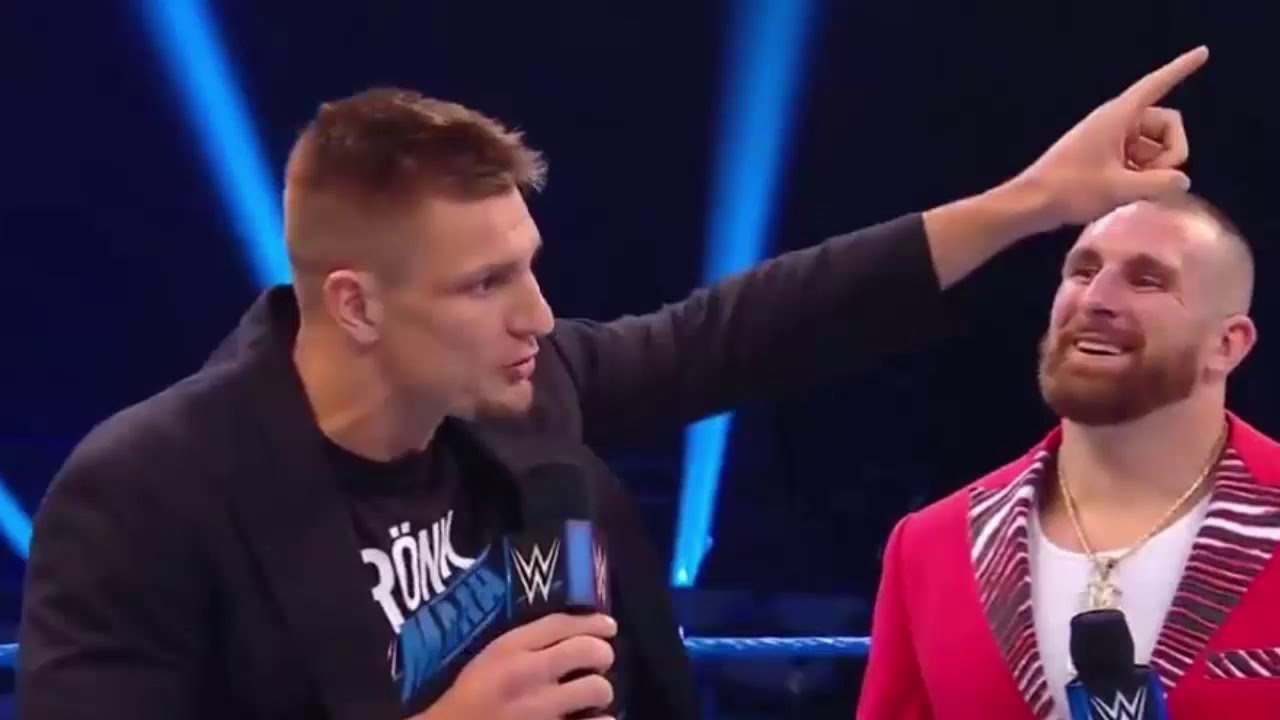 Gronk Rob Gronkowski WWE Debut Wrestlemania Pushes King Corbin! MY ...