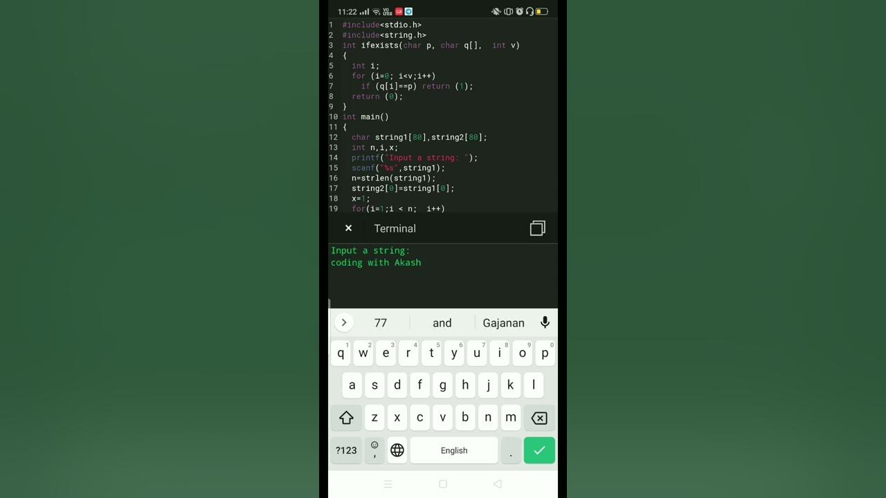 Write A C Programming To Find The Repeated Character In A Given String Youtube
