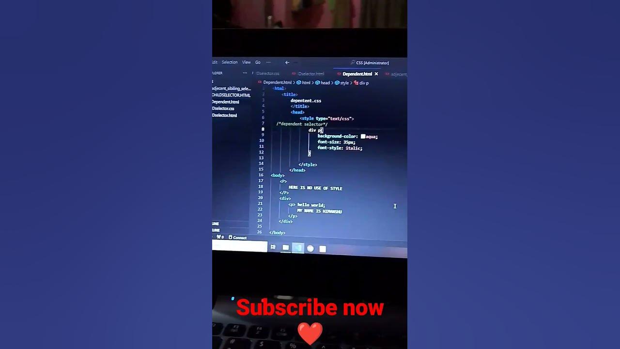 Dependentcss Html Html Python Coading Coder Css Shorts Subscribe Youtube