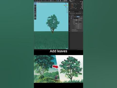 QUICK GHIBLI TREE IN BLENDER free #Shorts - YouTube