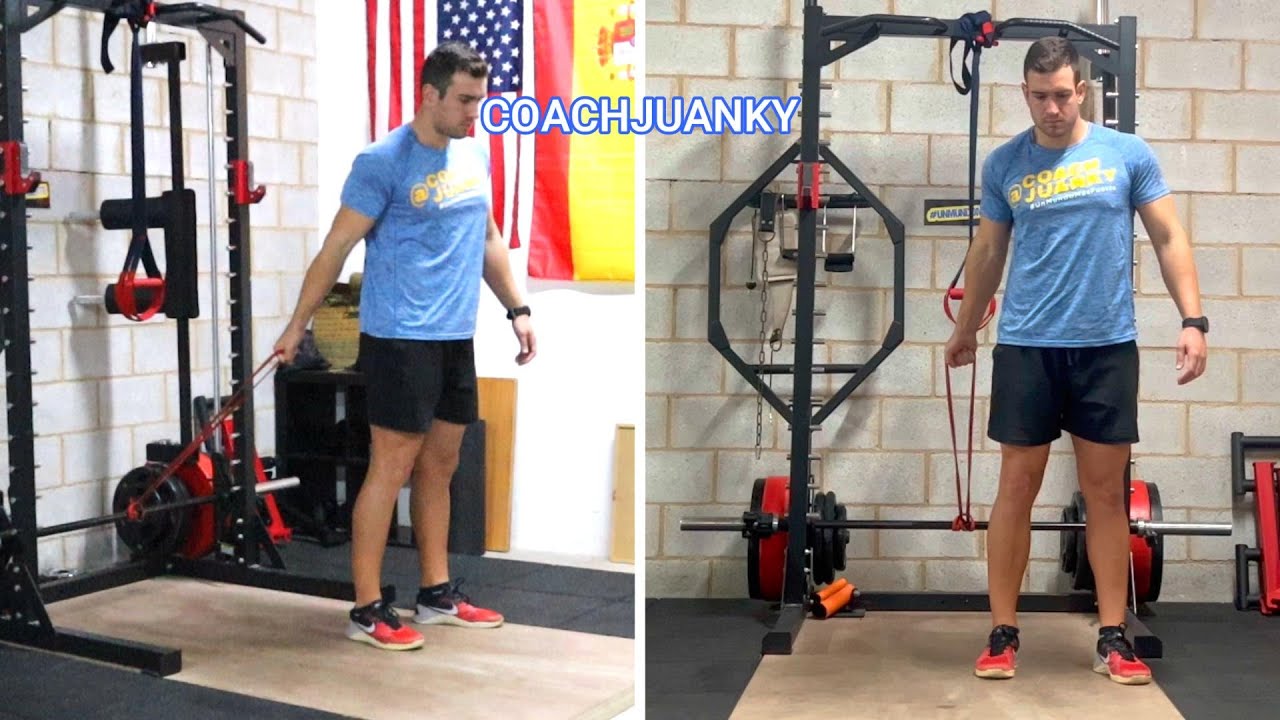 CURL DE BÍCEPS UNILATERAL DE PIE CON BANDA + EXTENSIÓN DE HOMBRO - YouTube