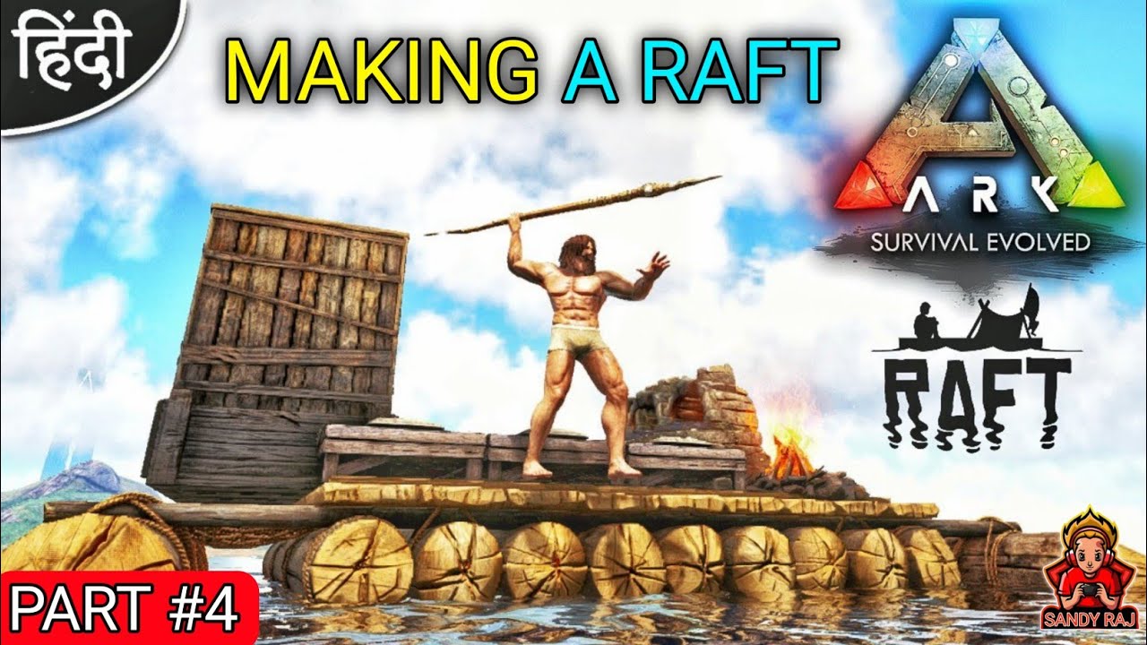 ARK SURVIVAL EVOLVED MOBILE - Making A Raft 🤯 Making Metal Weapon 🔫 ...