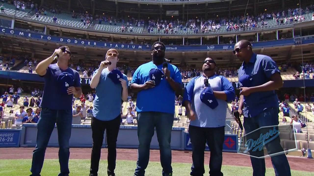 ALLRIGHT performs the National Anthem for the L.A. Dodgers on 8/10/16 ...