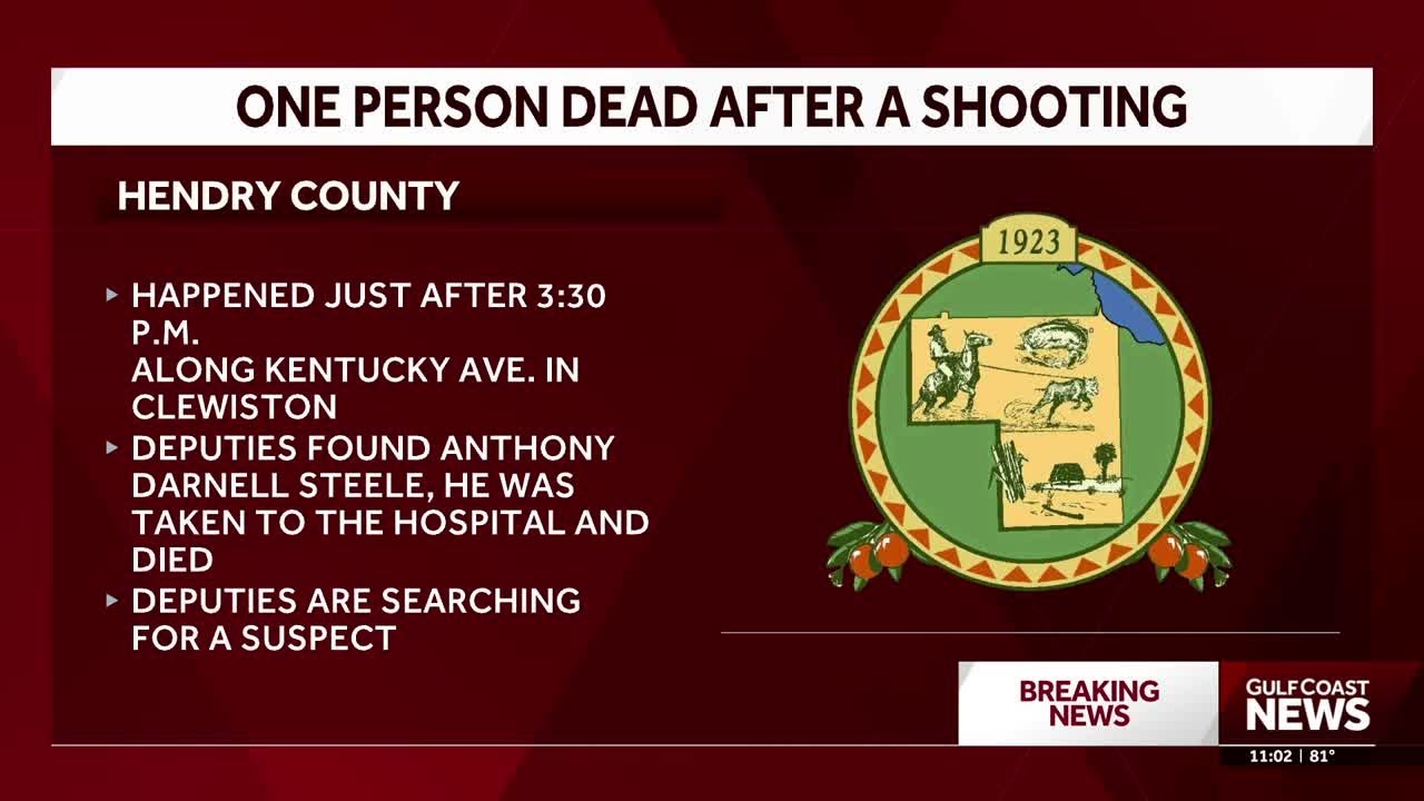 Man shot and killed on Kentucky Ave near Clewiston, suspect on the ...