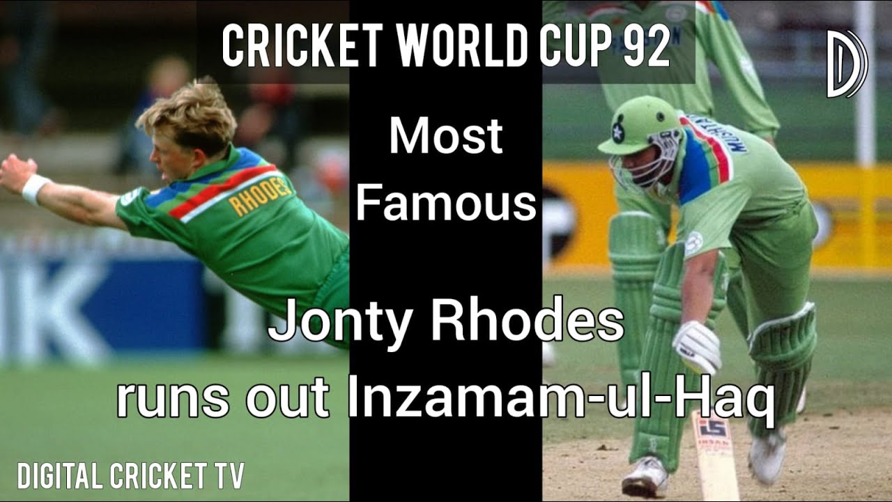 Most Famous Jonty Rhodes run out Inzamam ul Haq / Cricket World Cup ...