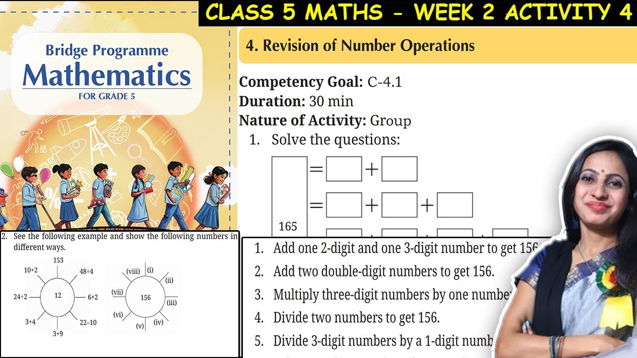 Class 5 Maths Bridge Program Course | Activity 4 for Week 2 | 5th Class ...