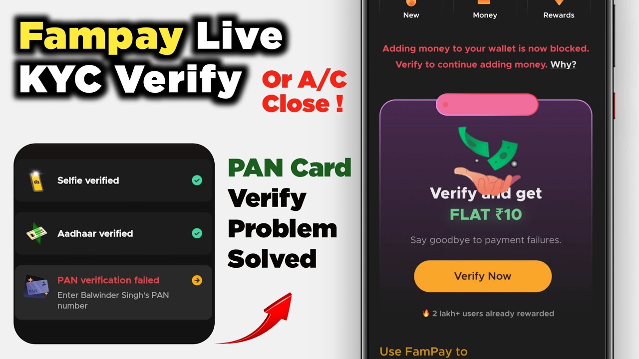 fampay verify your account. fampay pan card verification problem solved ...
