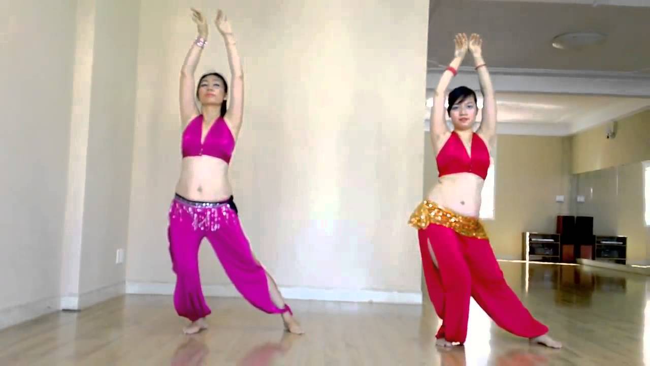 beginners belly dancing Dum Tek Tek - YouTube