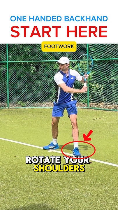 How to Hit a Tennis Backhand (#1 Beginner Footwork) #tennis #tennisbackhand #backhand # ...