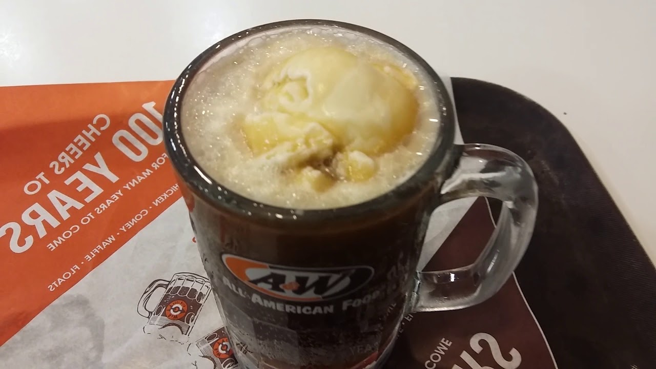 A & W Ice cream Float drink. - YouTube