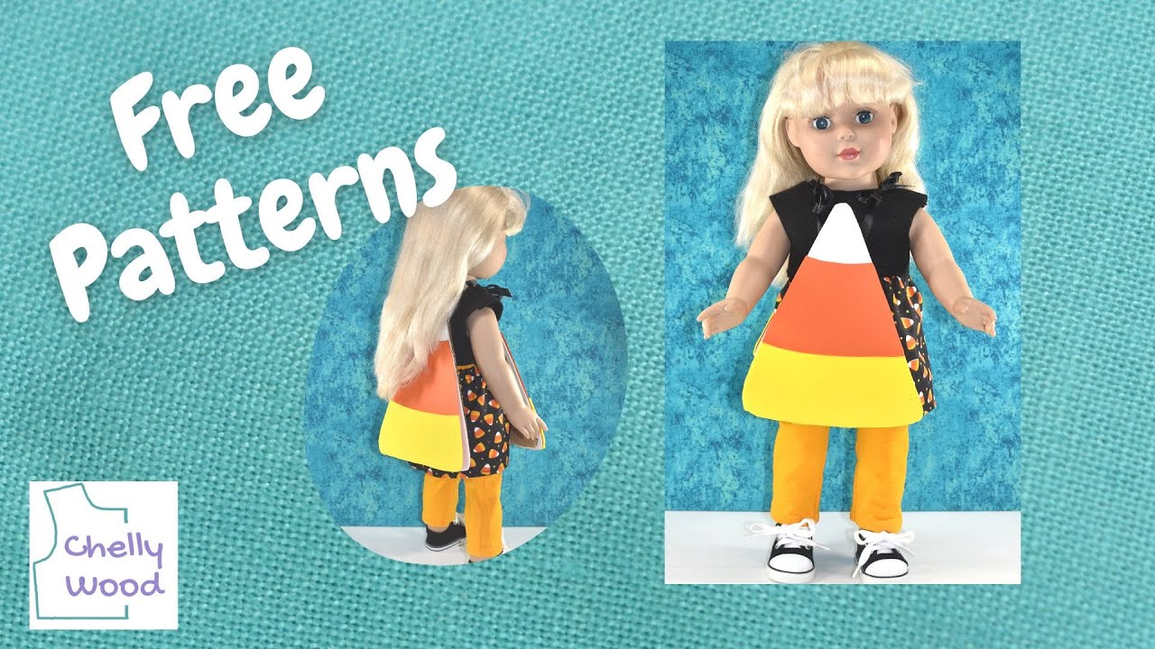 Free Doll Clothes Patterns: Quick Easy Halloween costume for Dolls ...