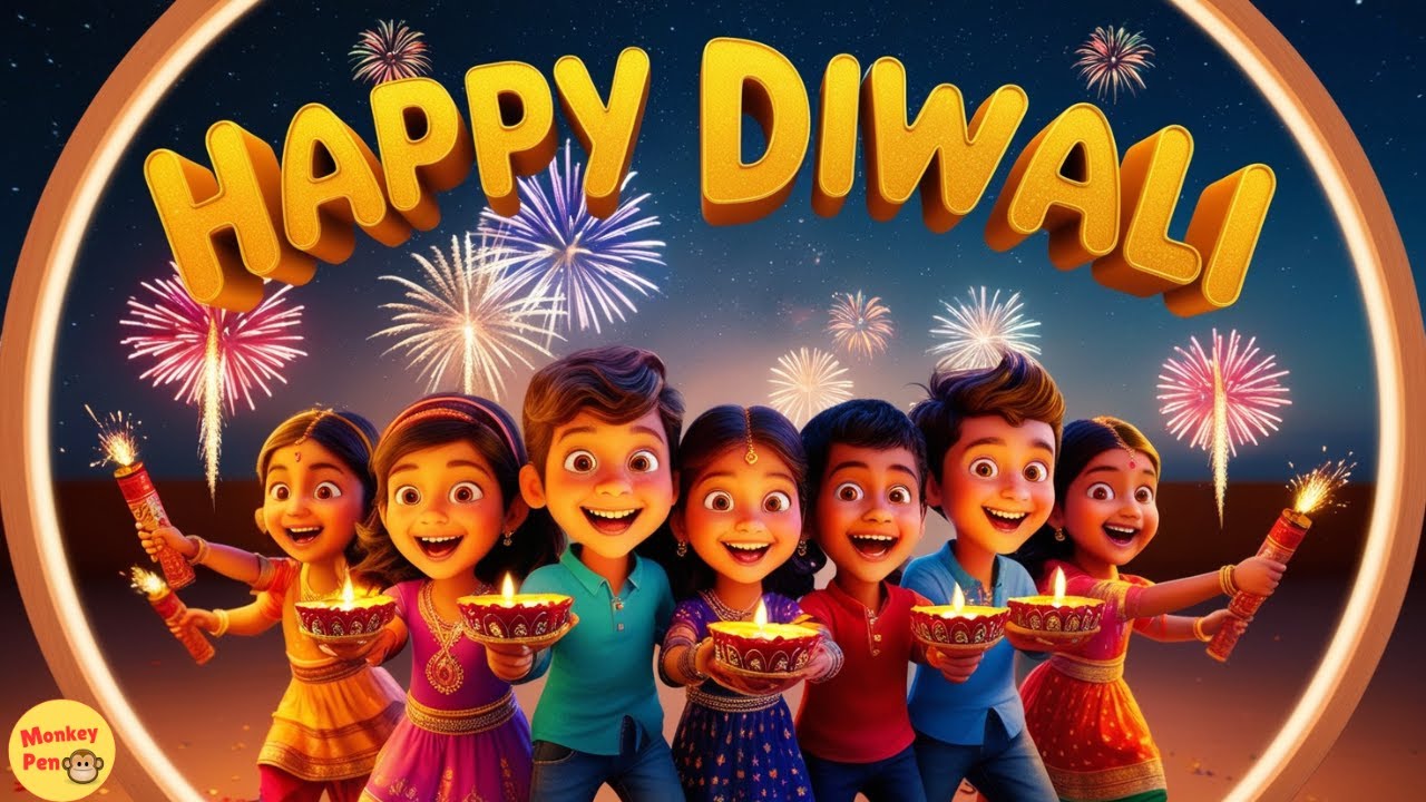 Diwali Song for Kids | Happy Diwali Song | Diwali Song About Lights ...