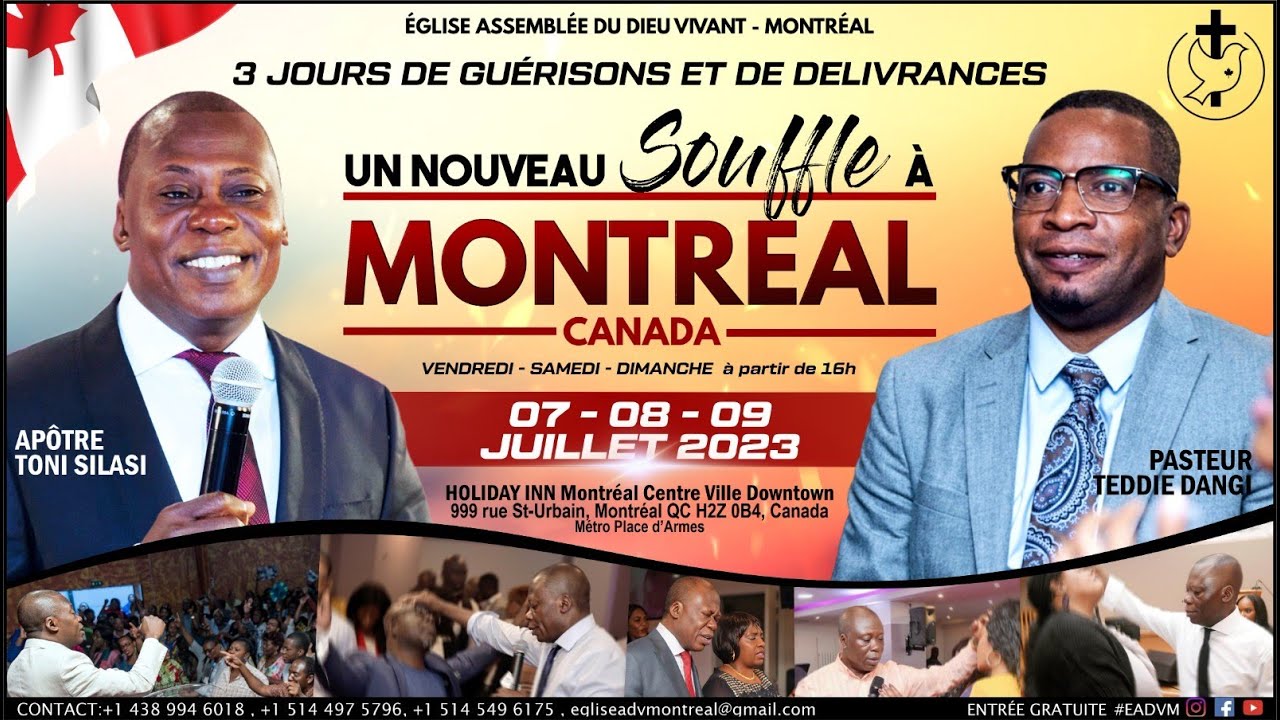 TSMI LIVE - APOTRE TONI SILASI - UN SOUFFLE NOUVEAU Á MONTRÉAL JOUR2 ...