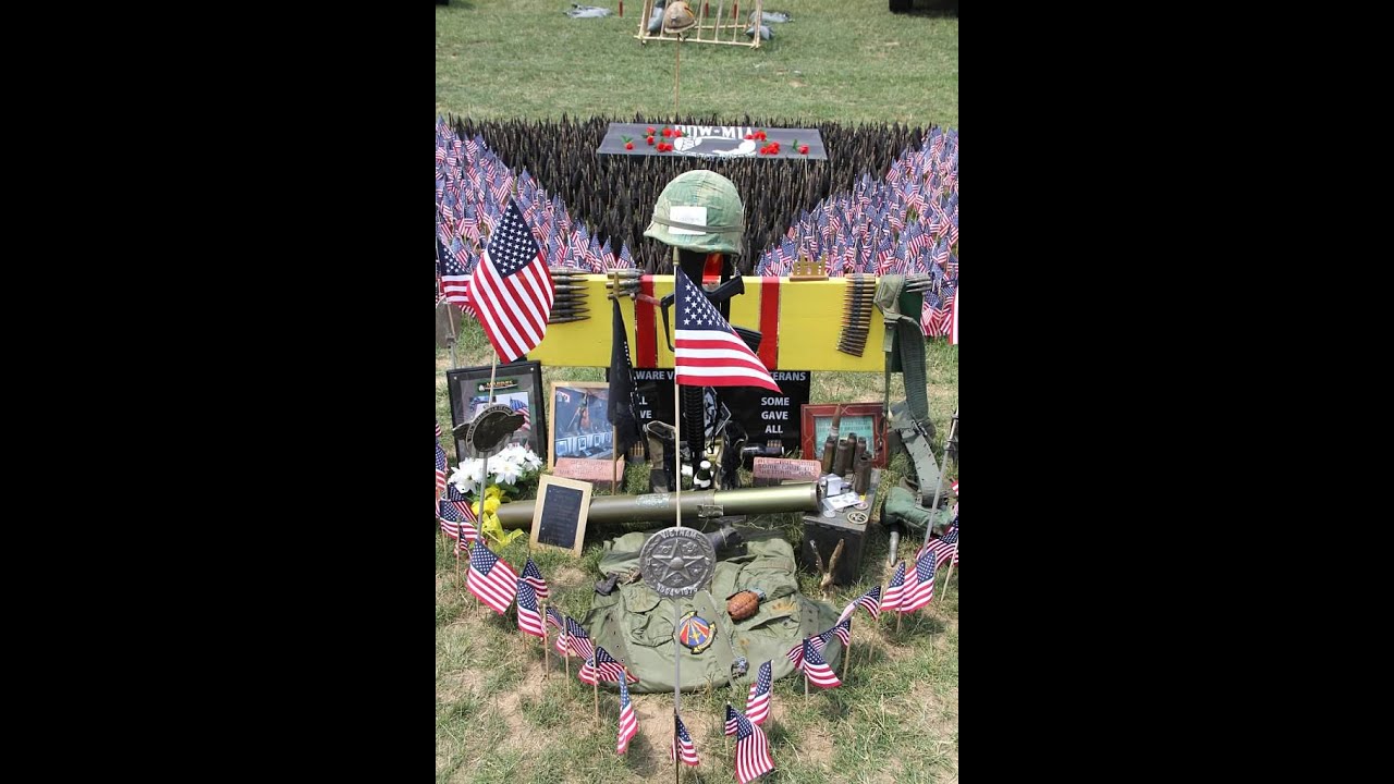 Day 1 Delaware Valley Vietnam Veterans Flag Memorial "The Set Up" - YouTube