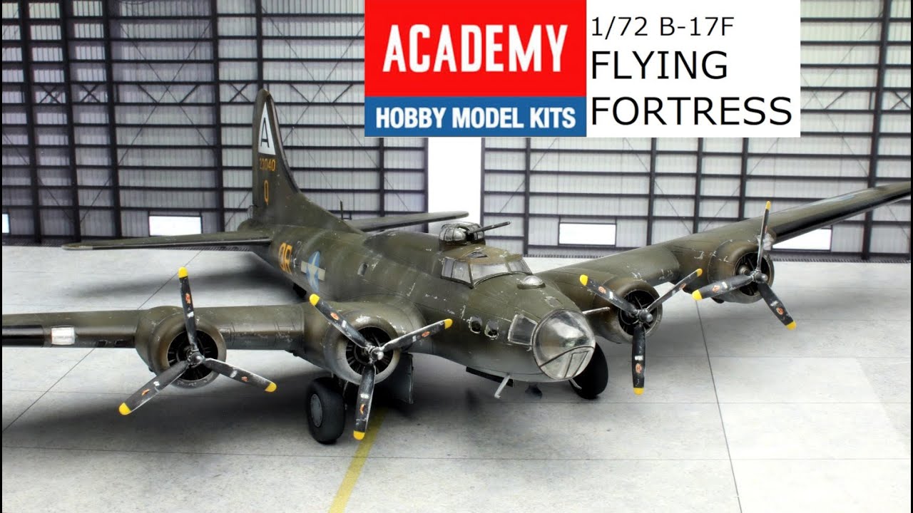 Academy 1/72 B-17F Flying Fortress Full Build - YouTube