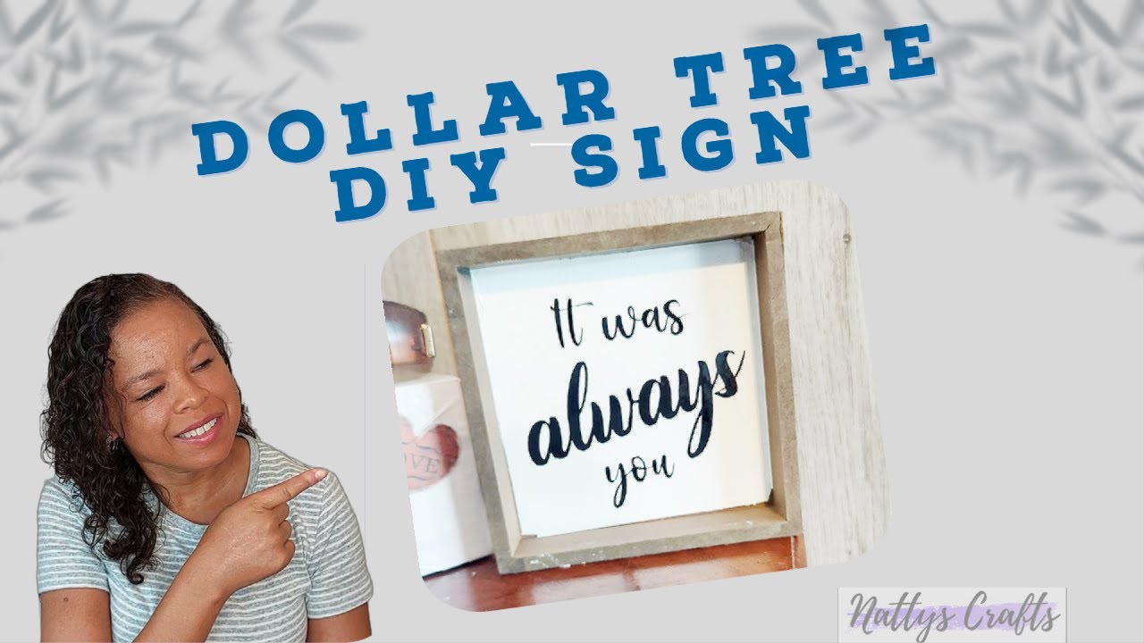 Dollar Tree Sign Hack | Quick and Easy Sign Makeover - YouTube