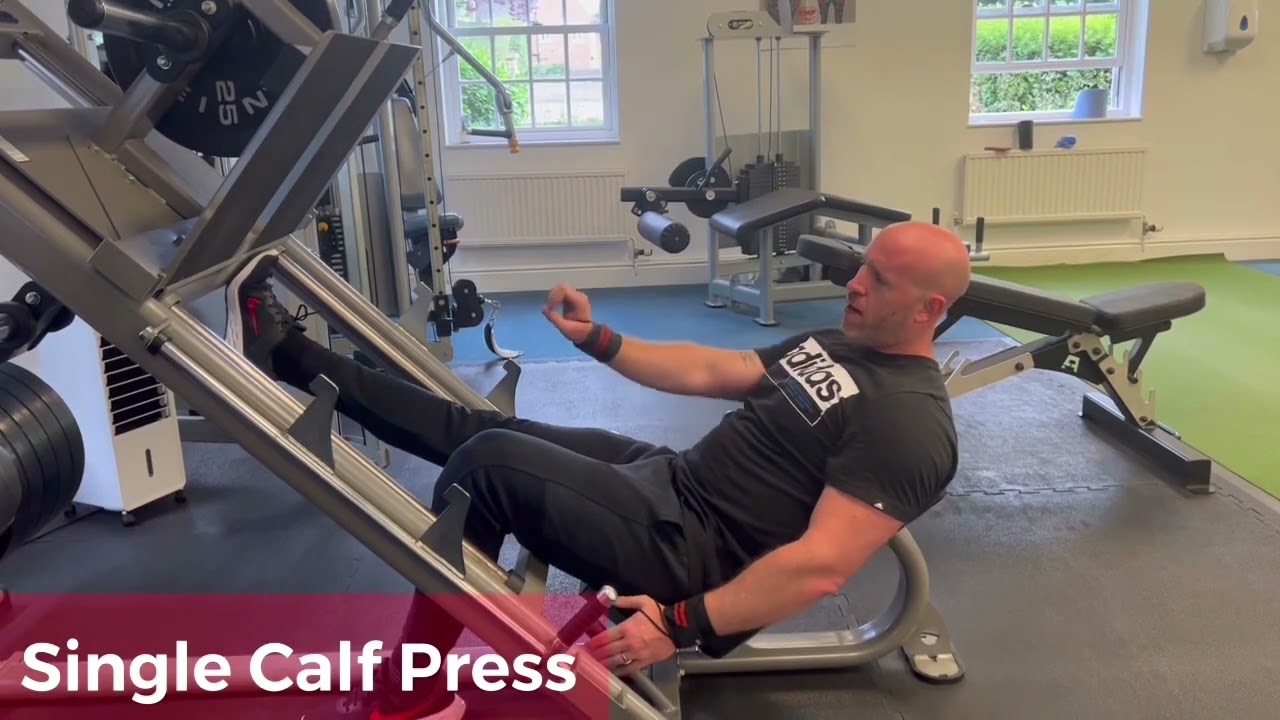 Single Leg Calf Press - YouTube