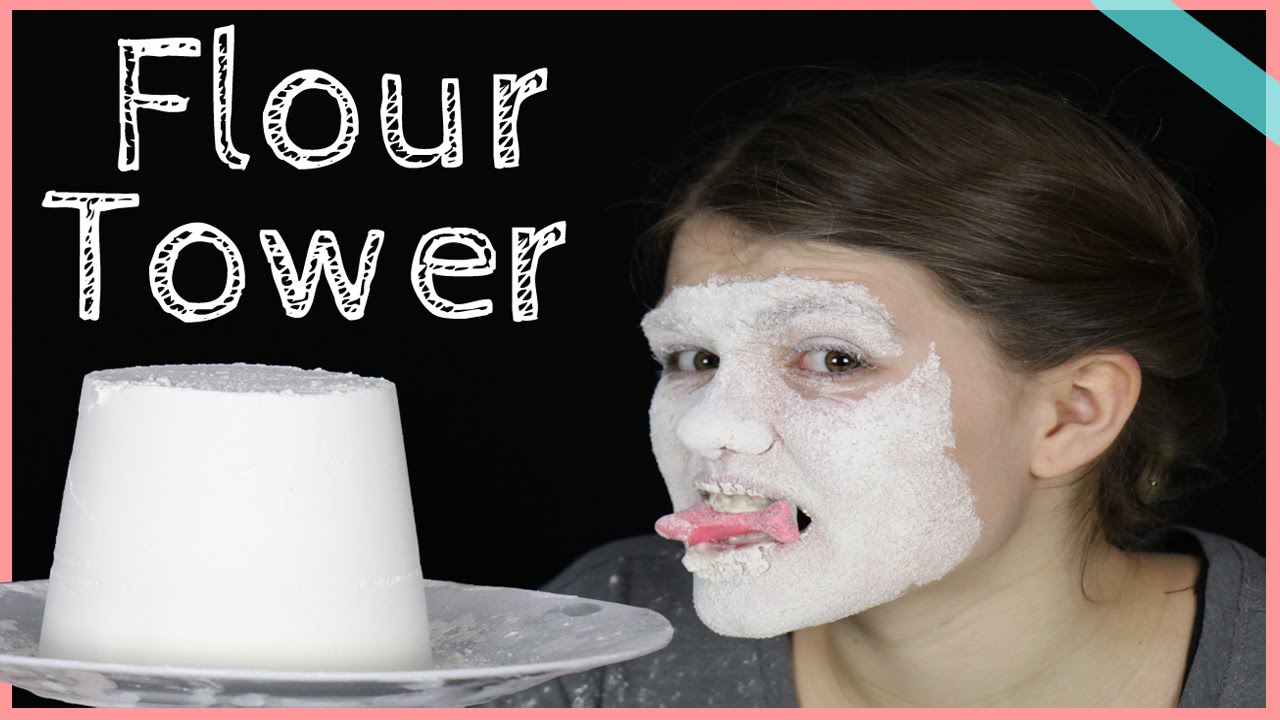 Super Messy Flour Tower Challenge! - YouTube