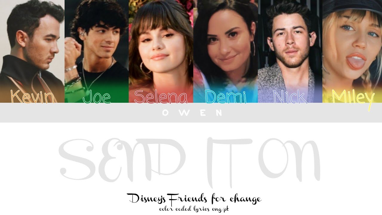 Selena Gomez, Demi Lovato, Miley Cyrus & Jonas Brothers 'SEND IT ON ...