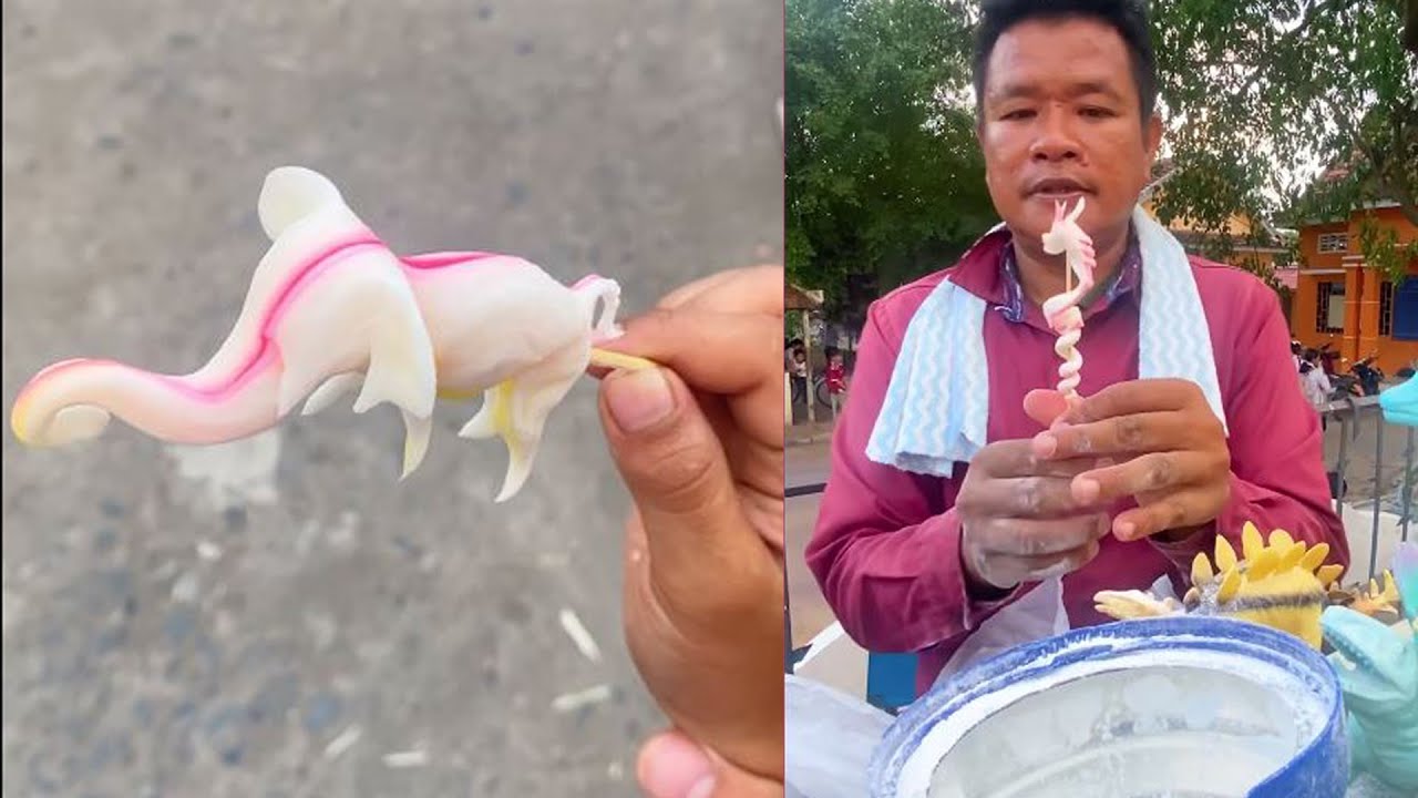Street Food Under 1$ Handmade Sugar Candy Art of Animals Only 0.25$ At ...