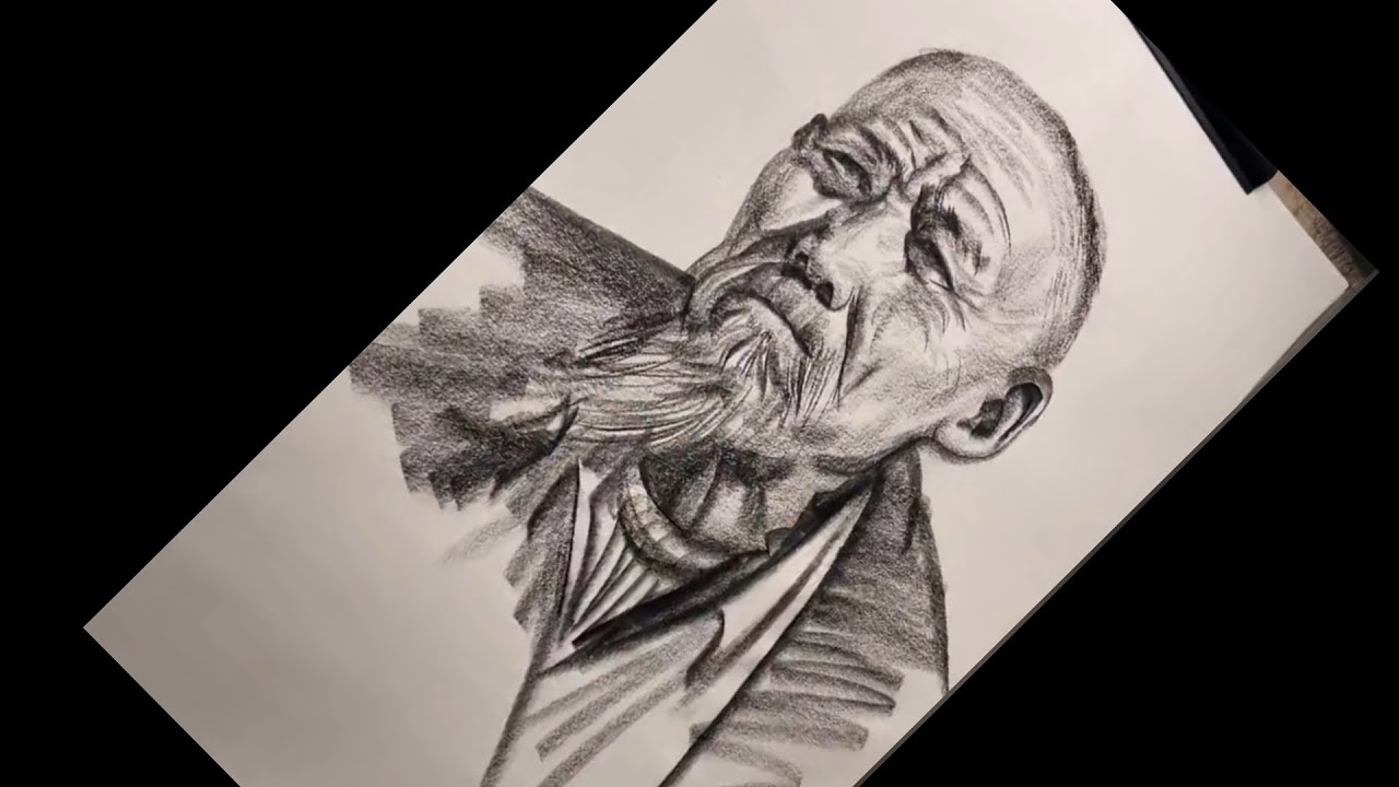 How to Draw a Hyper Realistic Old Man Face Step by Step - YouTube