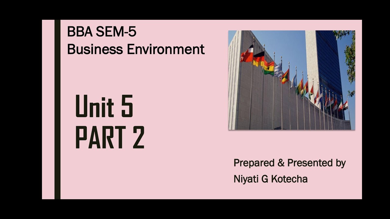 BBA SEM-5 Business Environment UNIT-5 PART-2 - YouTube