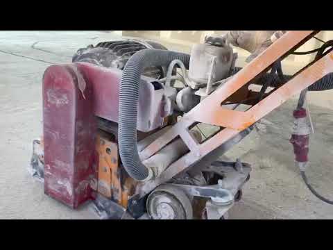הסרת שכבת בטון עם מכונת קרצוף כבדה smith fs351 - YouTube