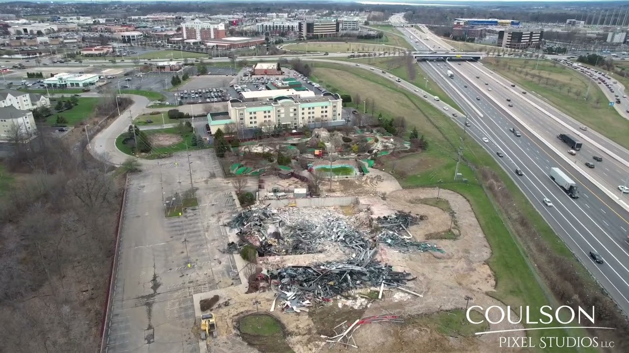 Magic Mountain fun center Polaris torn down drone footage 2022 - YouTube