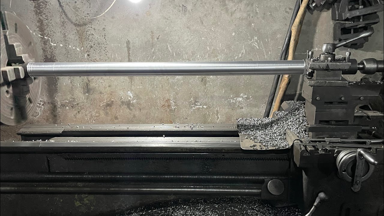 Turning a long shaft | Lathe Machine | Manual - YouTube