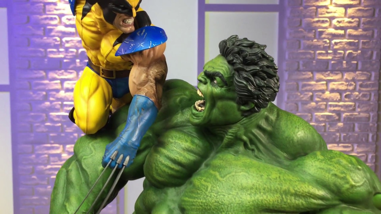 Hulk and Wolverine Maquette by Sideshow - YouTube