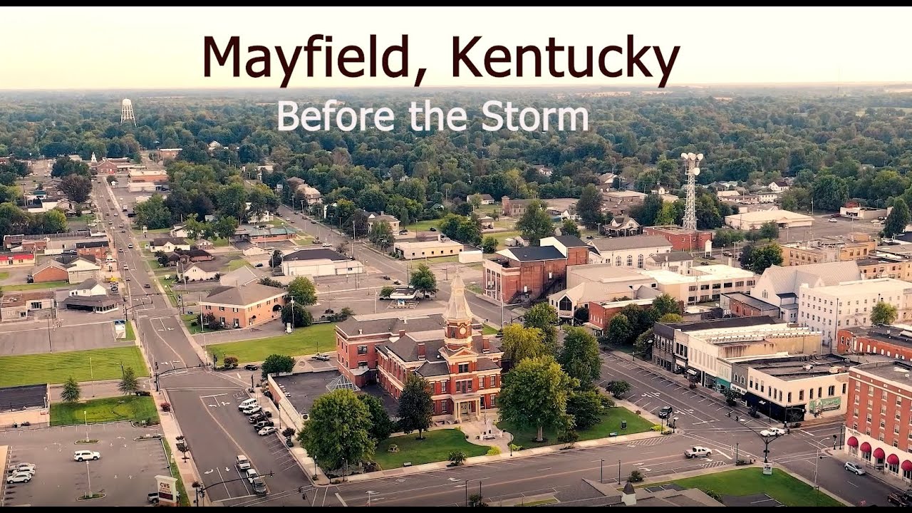Mayfield, KY Before and After Tornado 12-10-2021 - YouTube