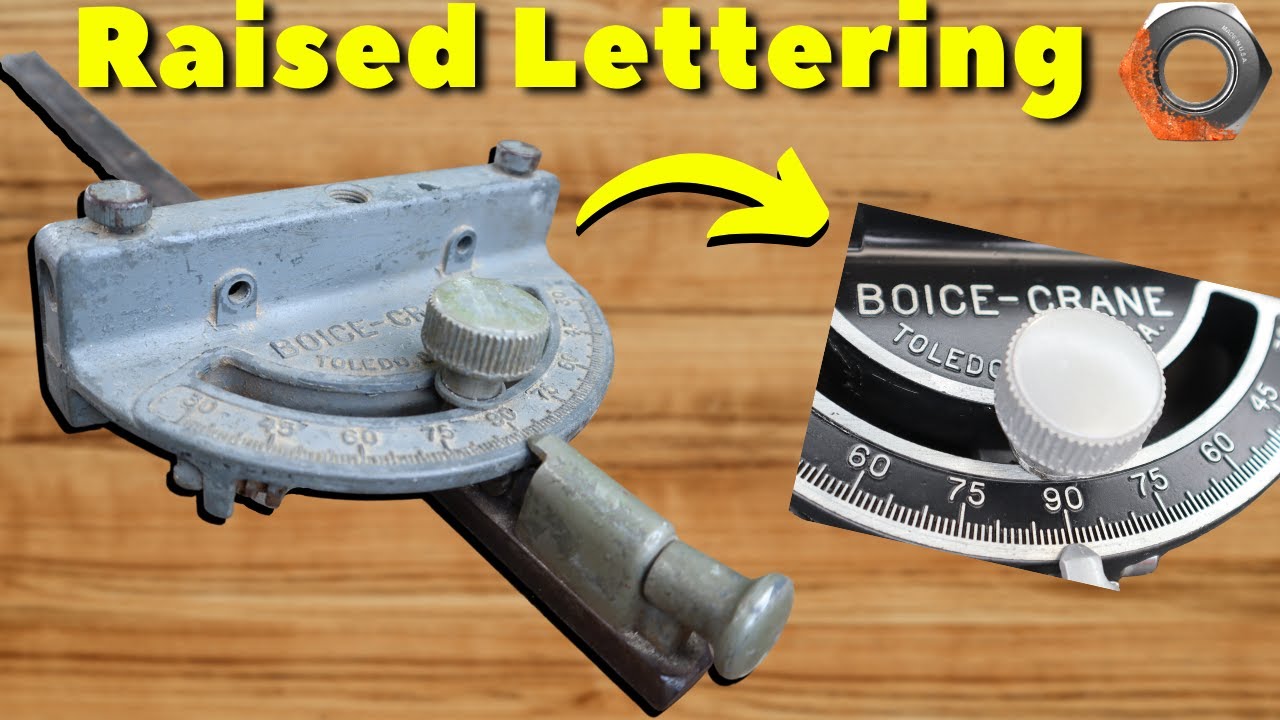 How to Restore Tools With Raised Lettering | Boice-Crane Table Saw ...