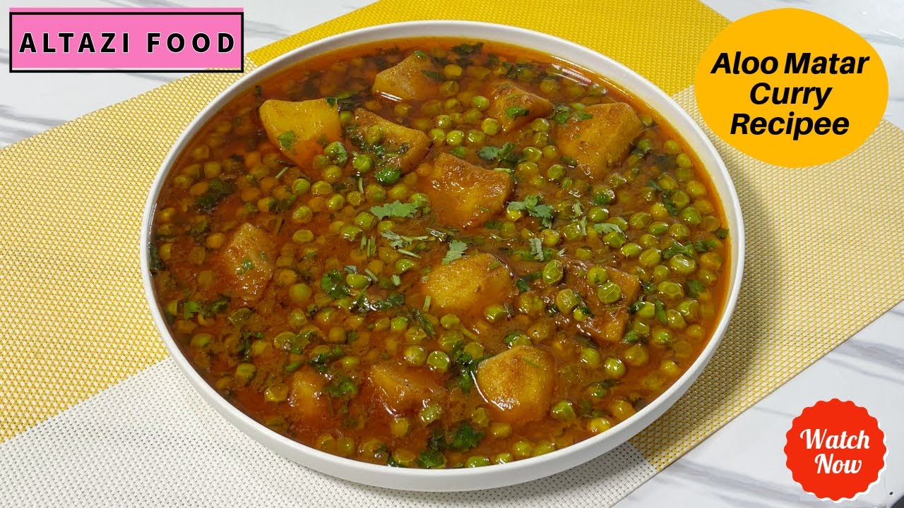 Aloo Matar Curry Recipe | Easy & Delicious Potato Peas Curry | Matar ...