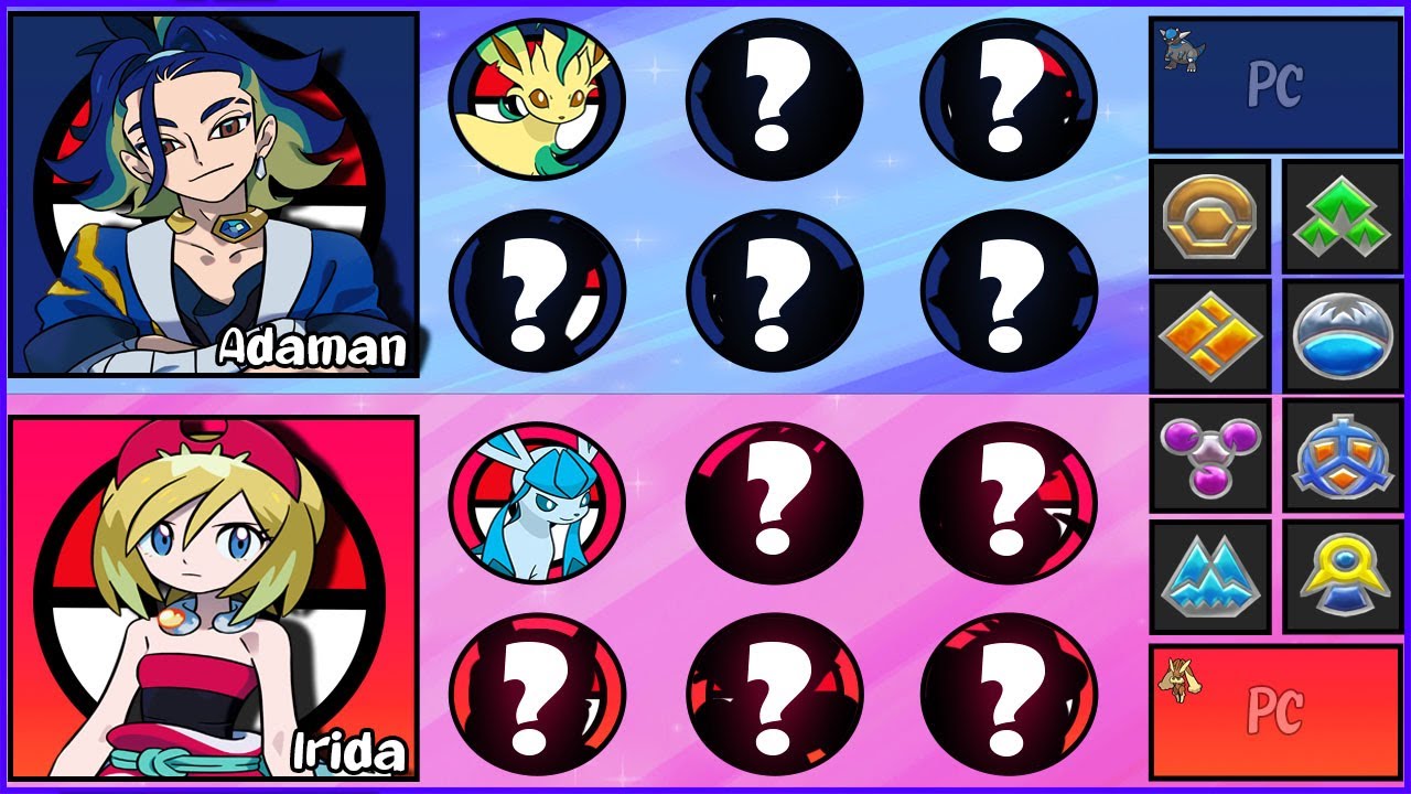 ADAMAN AND IRIDA POKEMON TEAM IN SINNOH REGION - YouTube