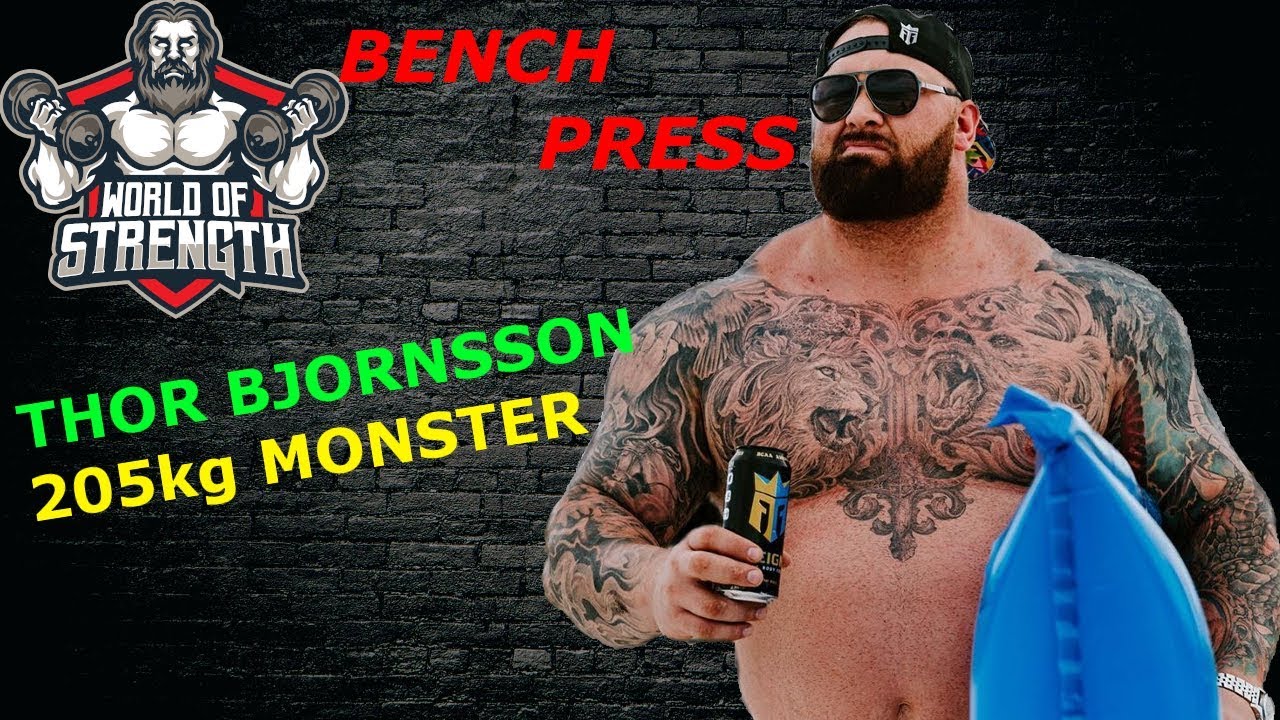 THOR BJORNSSON 2 MONTH BENCH PRESS PROGRESS !! - YouTube