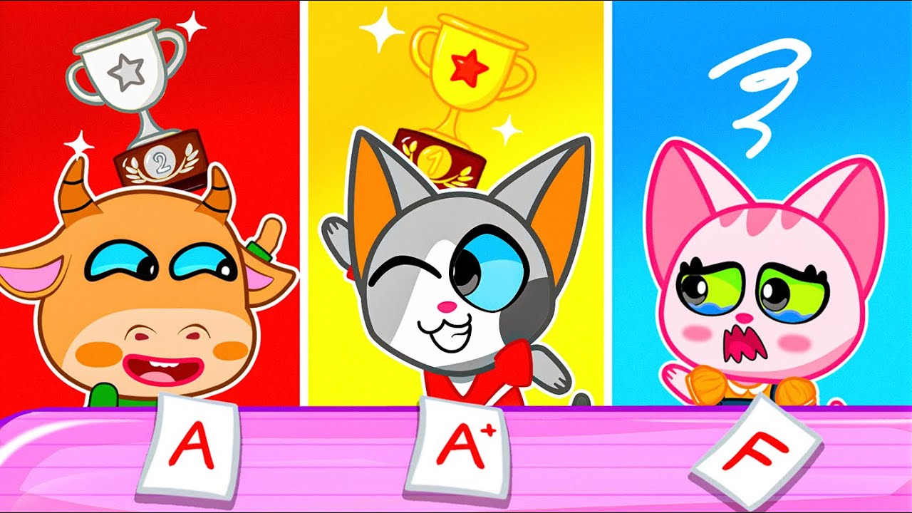 Mommy, Don't Be Mad 😊😊😊 !! Baby Catty got an F | Funny Cartoon for Kids ...