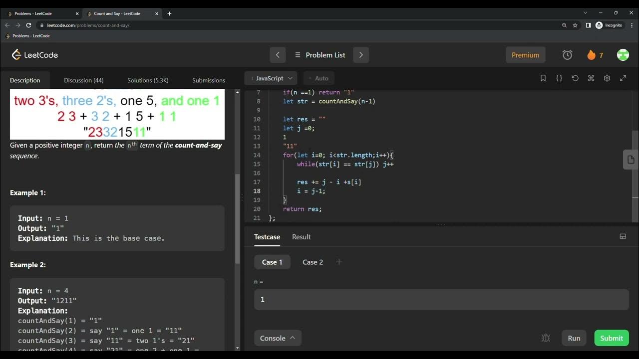 En Leetcode 38 Count And Say Youtube