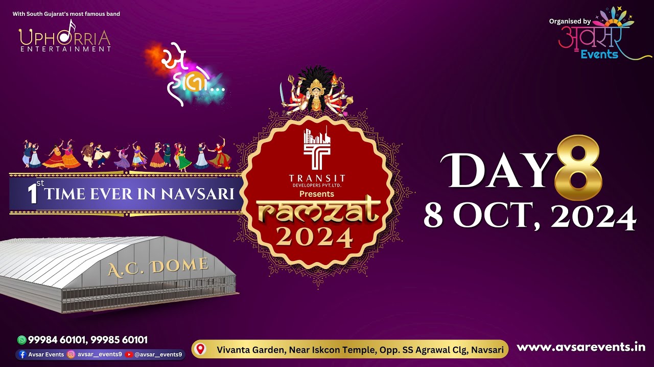 Day 08 | Avsar Presents RAMZAT2024 | First Ever AC Dome in Navsari ...