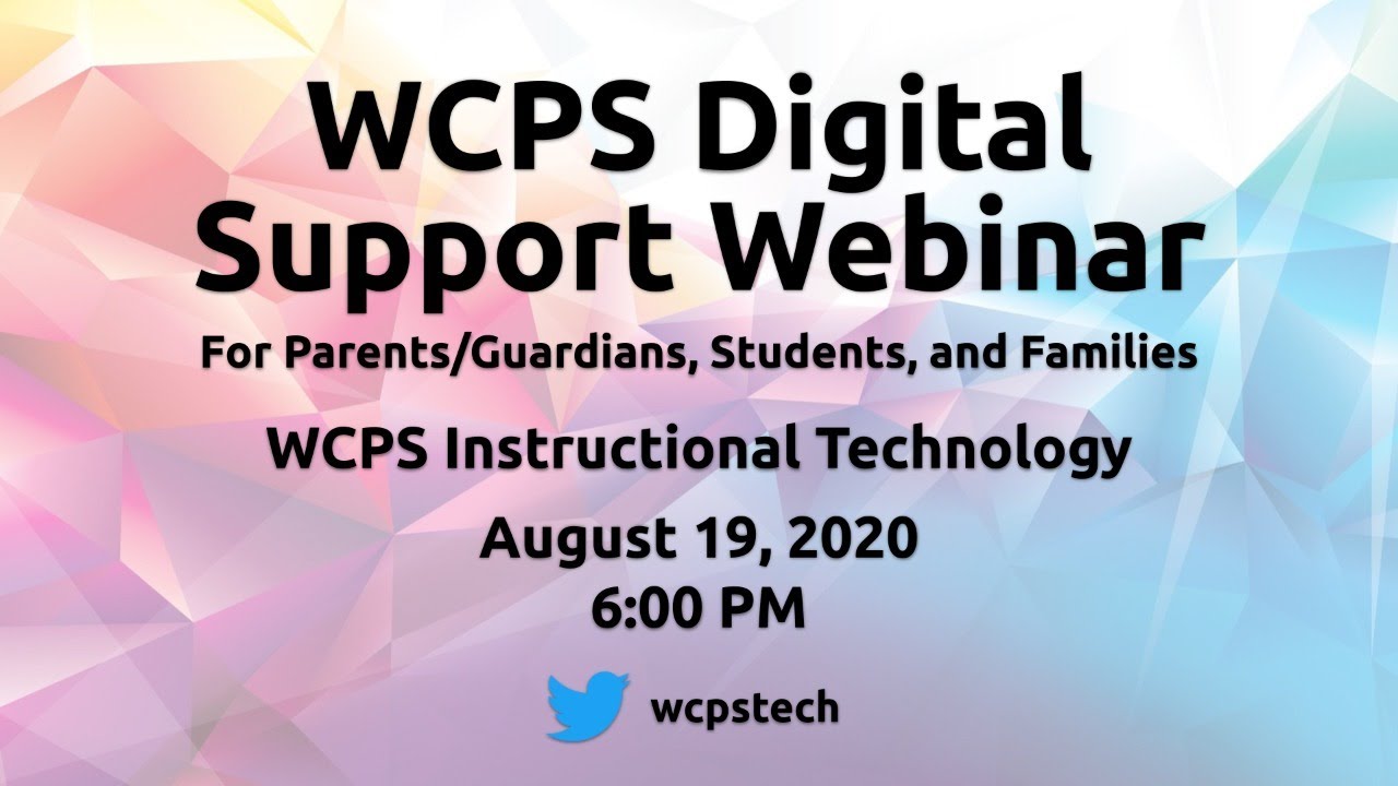 WCPS Digital Support Webinar - YouTube