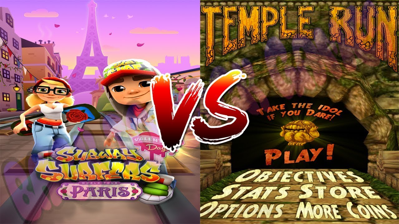 Subway Surfers vs Temple Run Gameplay For All Kids And Babies - YouTube