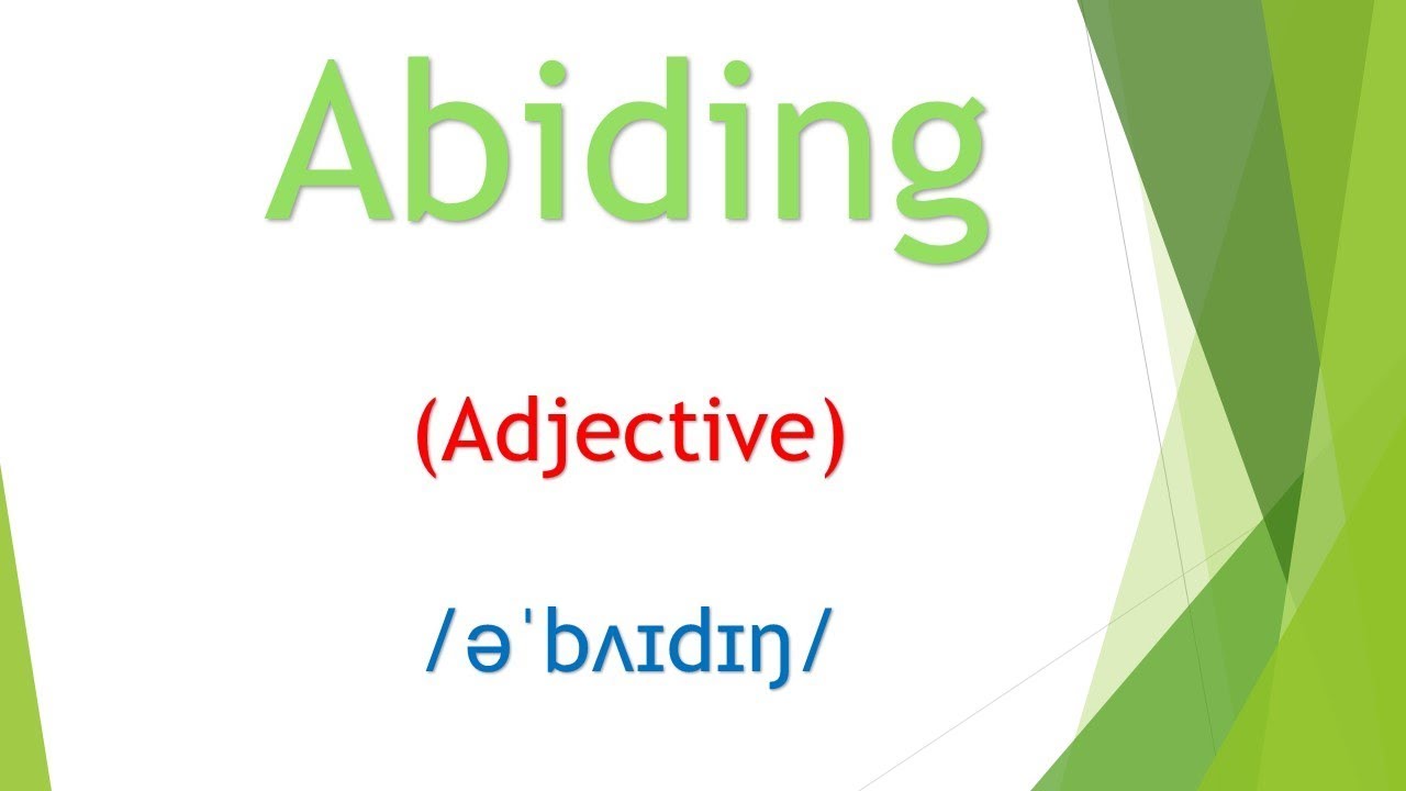 Abiding meaning in Hindi | English Vocabulary | SSC CGL | IBPS PO, UPSC ...