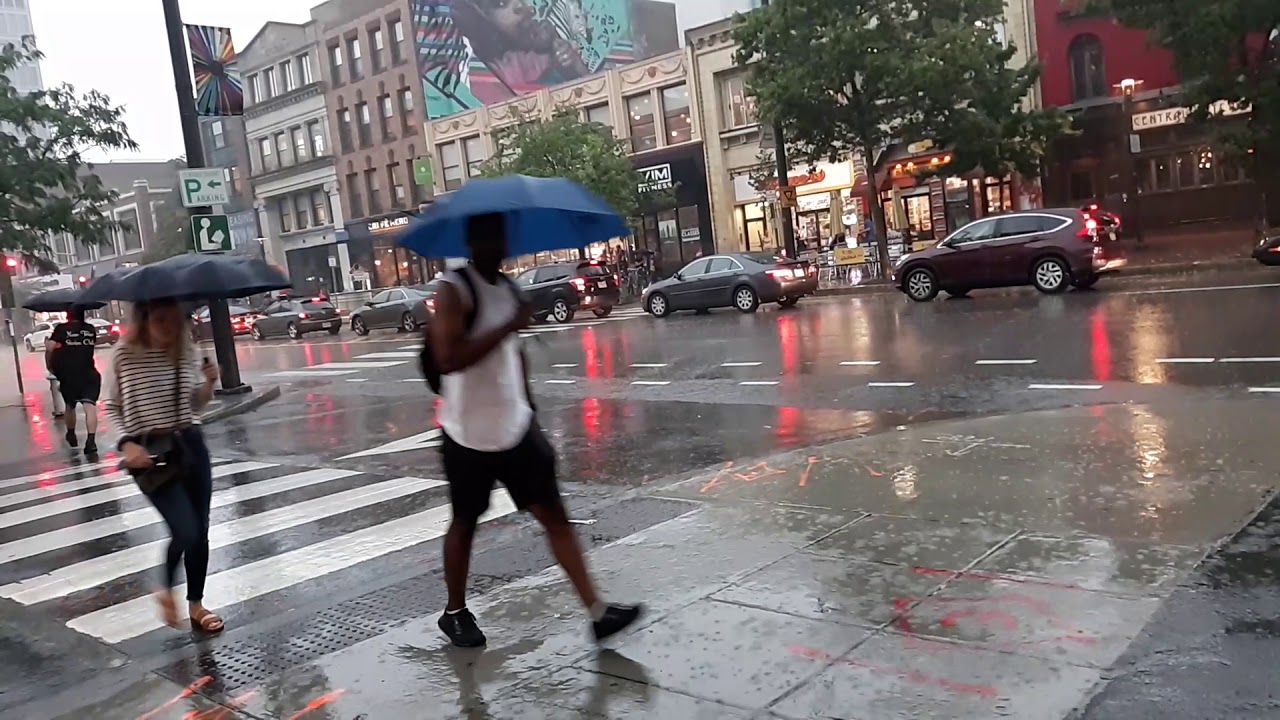 Rain Storm in Boston - YouTube