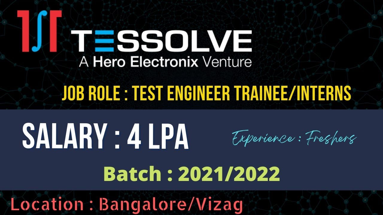 Tessolve Off Campus Hiring Freshers for the Role of Test Engineer ...