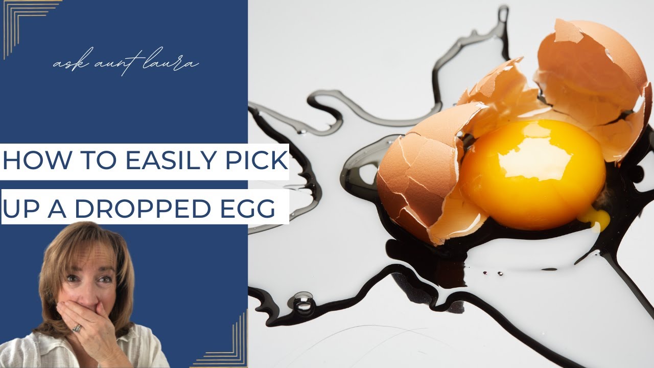 How to easily clean up a dropped egg - YouTube