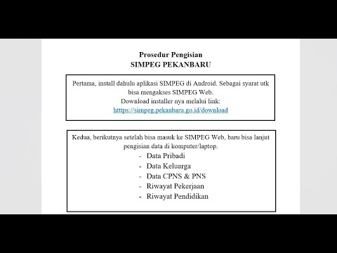 PETUNJUK PENGISIAN SIMPEG PEKANBARU 2025 - YouTube