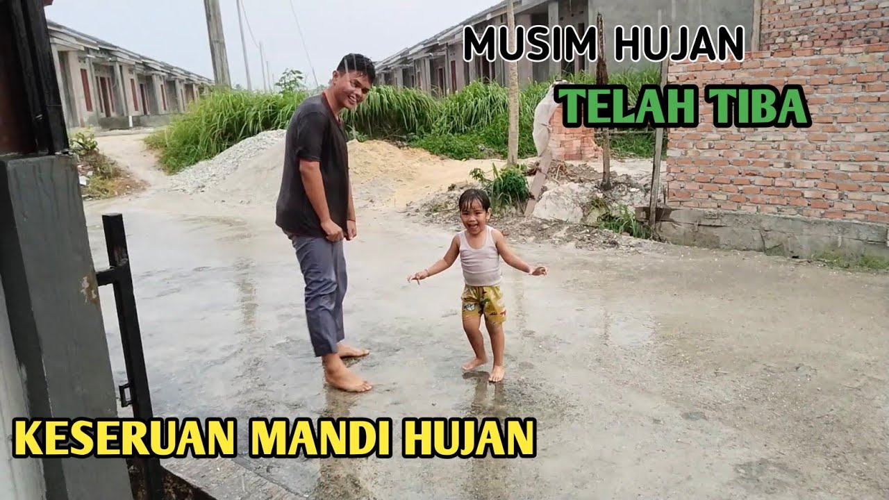 Akhirnya Hujan Deras Bang Farrel Dan Adek Koko Mandi Hujan Youtube